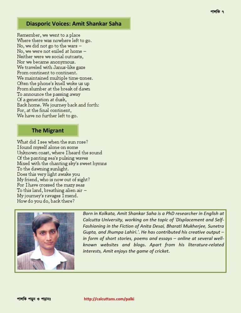 Diasporic Voices by Amit Shankar Saha | PDF