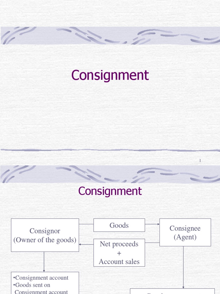 Consignment | PDF | Debits And Credits | Money