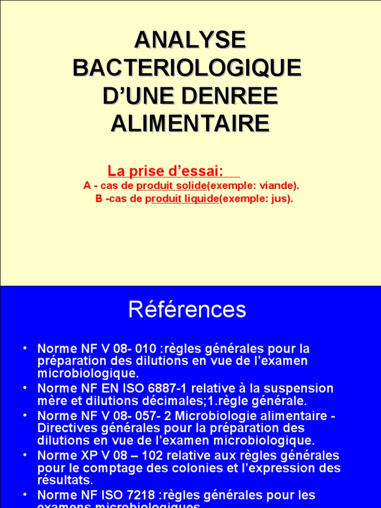 Analyse Bactériologique | PDF | Salmonelle | Microbiologie