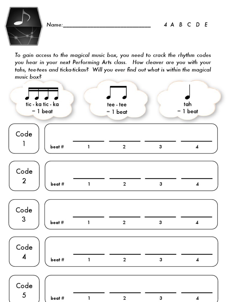 Rhythmic:Melodic Dictation Sheets | PDF | Art