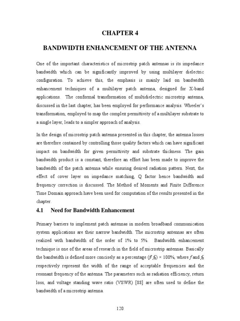 Bandwidth Enhancement of The Antenna | PDF | Antenna (Radio) | Computational Electromagnetics