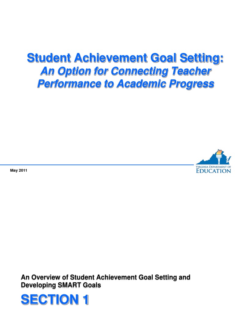 Student Achievement Goal Setting:: An Option For Connecting Teacher ...