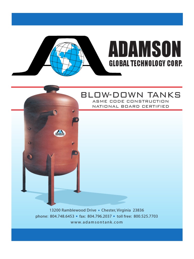 Blow Down Tanks Brochure | PDF | Sanitary Sewer | Boiler