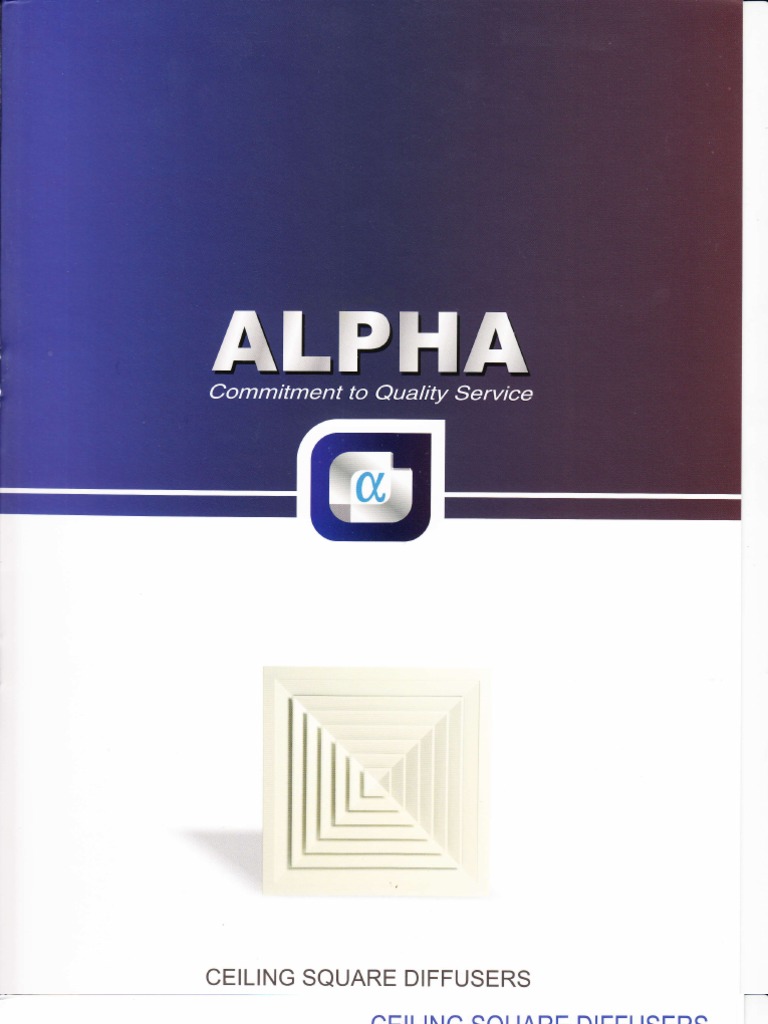 Alpha Ceiling Square Diffusers | PDF | Building Engineering | Building