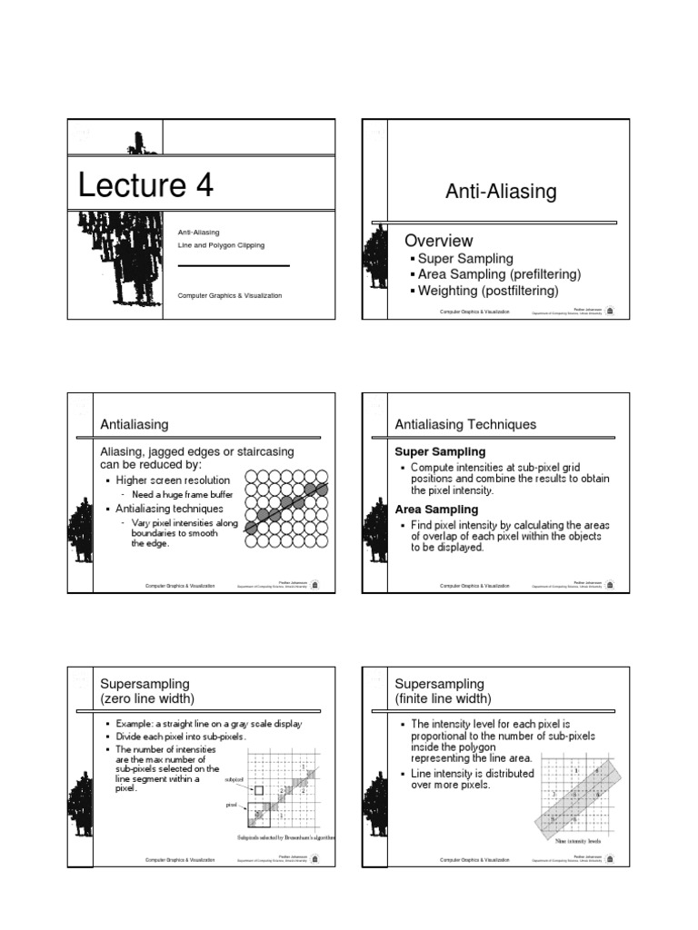 Anti-Aliasing and Clipping Techniques | PDF | Pixel | Graphics