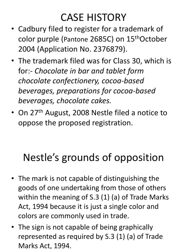 Cadbury Case Study | PDF | Trademark | Civil Law (Common Law)