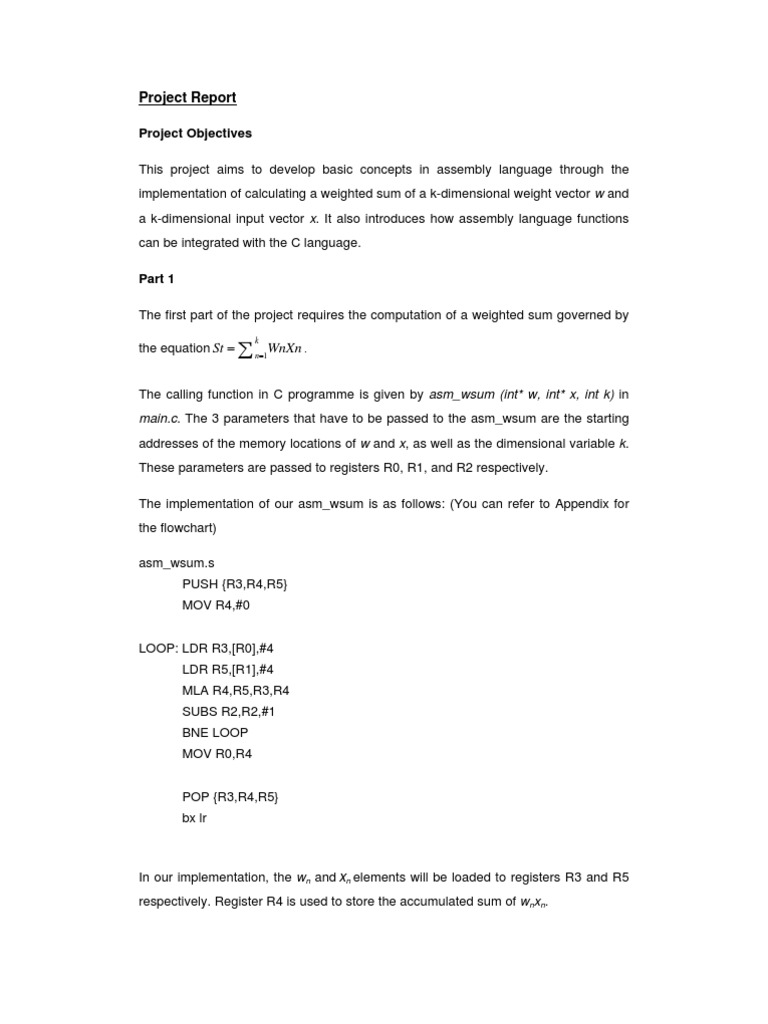 Project Report PDF | Download Free PDF | Subroutine | Array Data Structure