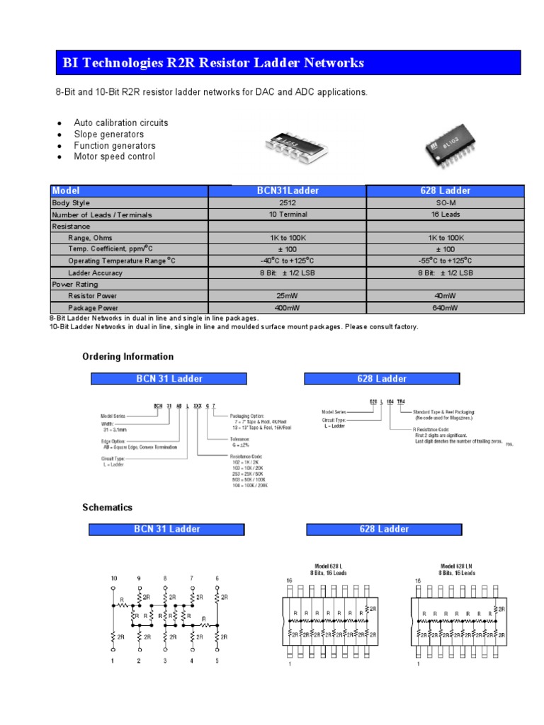 R2R Resistor Ladder Networks Overview | PDF | Analog To Digital ...