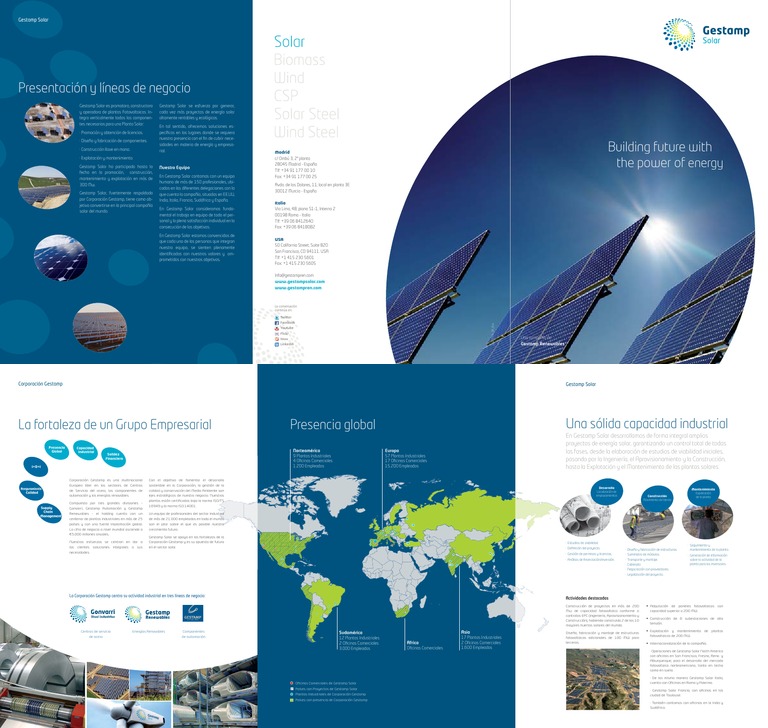 Triptico GSolar_extendido_español.pdf | Fotovoltaica | Energía solar