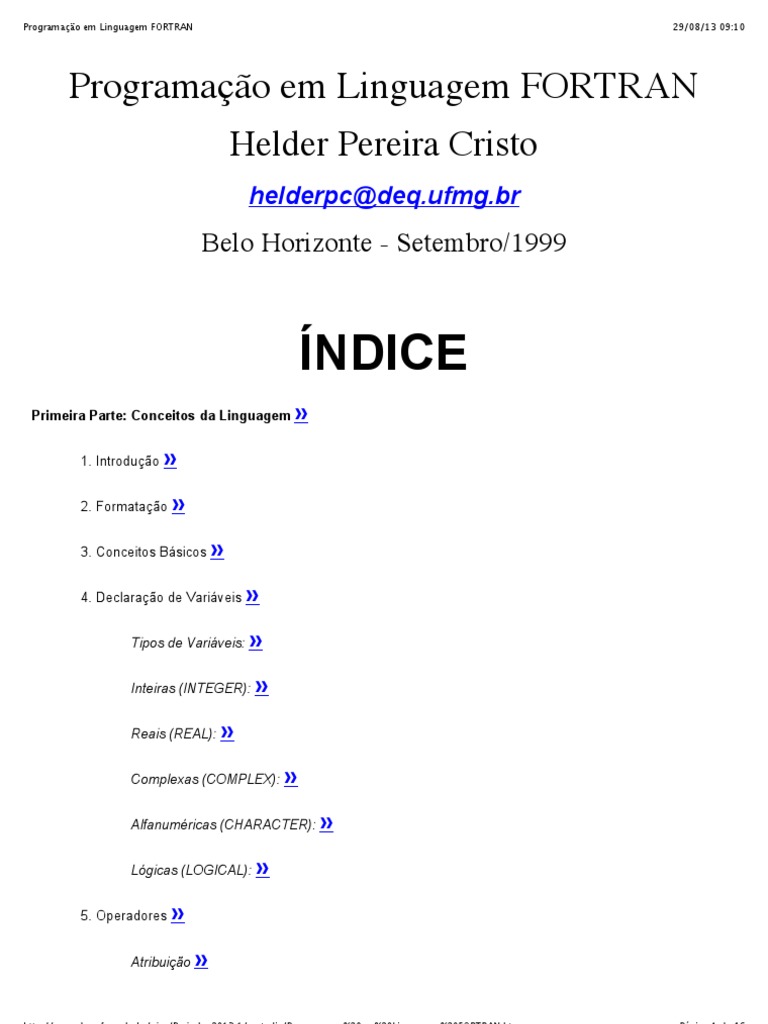 Programação em Linguagem FORTRAN | PDF | Função (Matemática ...