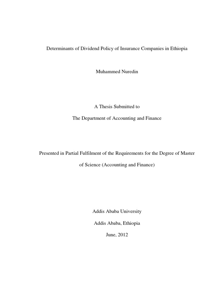 Muhammed Nuredin-Cop Fin PDF | PDF | Dividend | Share Repurchase