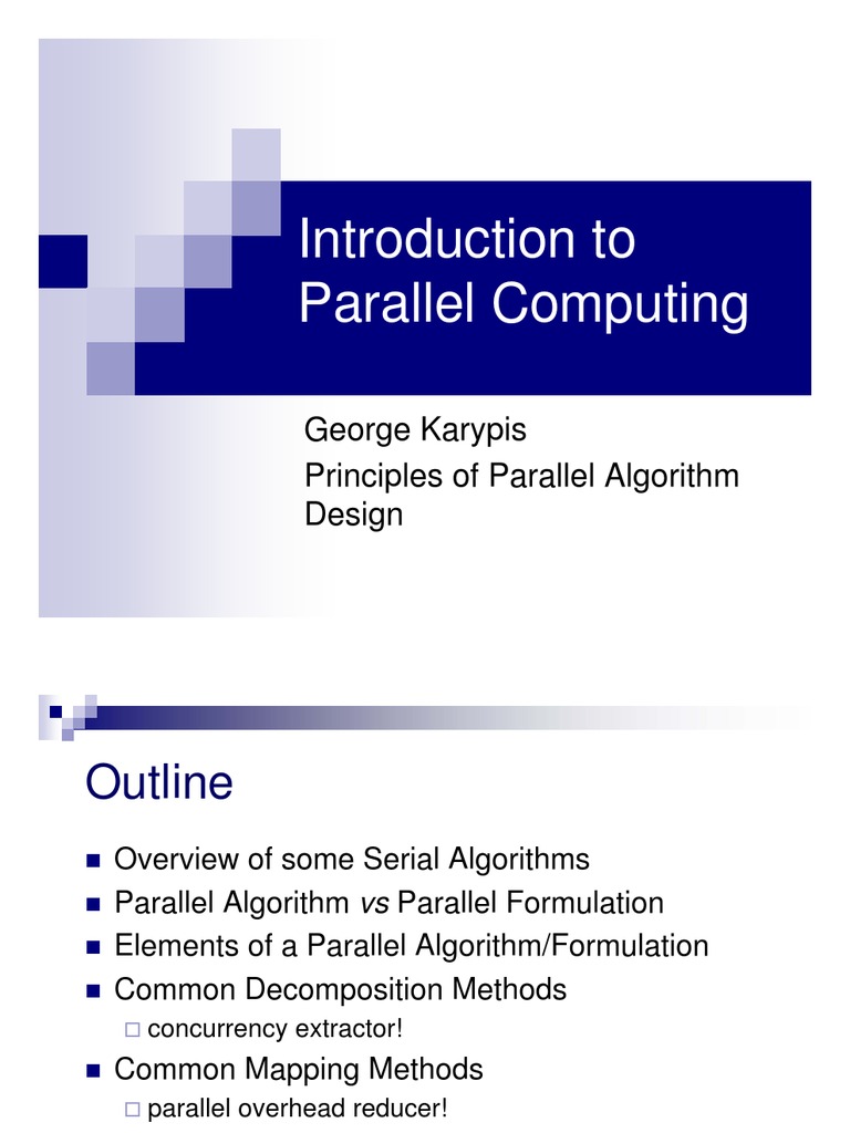 Chapter 3 - Principles of Parallel Algorithm Design | PDF | Parallel Computing | Concurrent ...