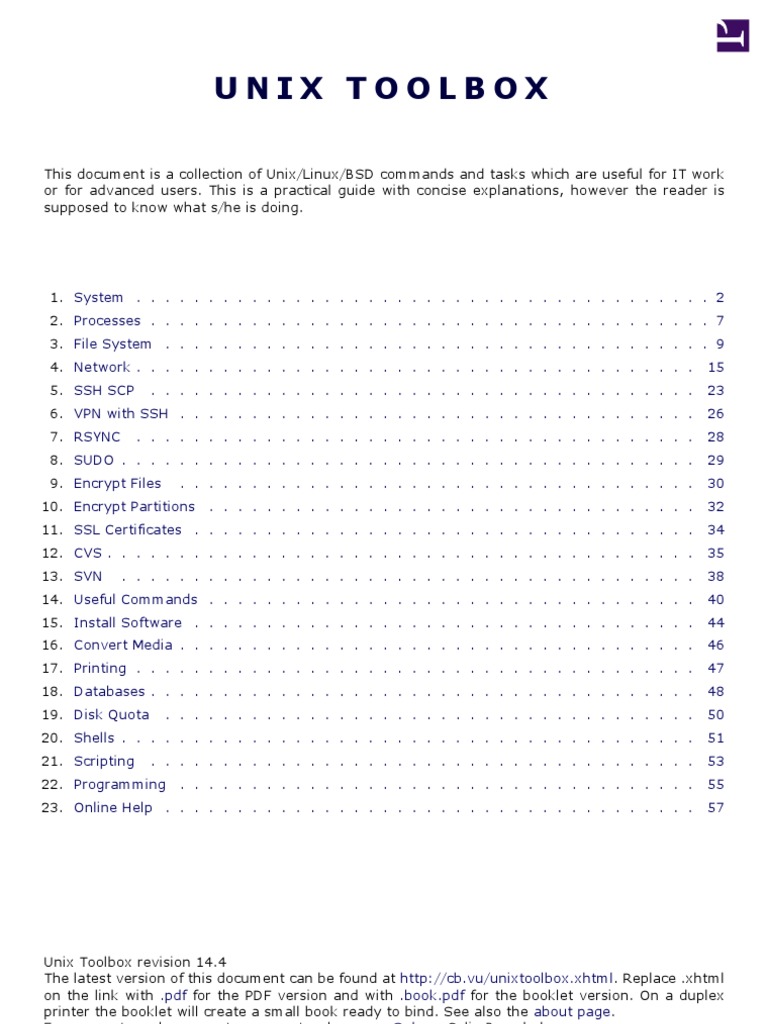 Unix Toolbox | PDF