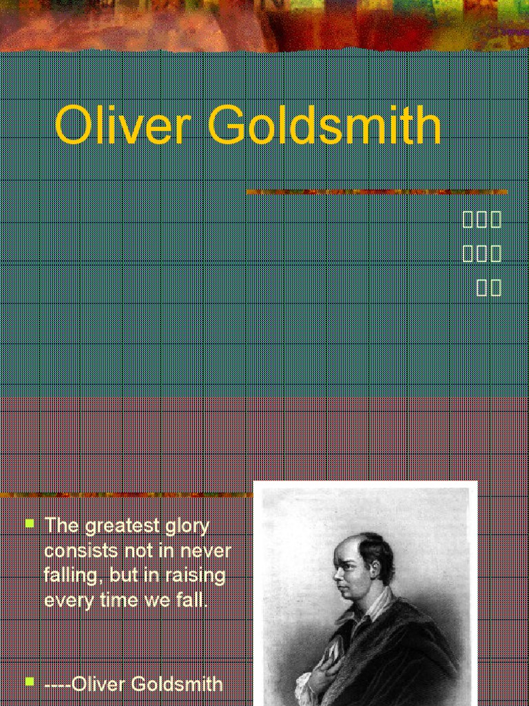 Oliver Goldsmith: Life and Works | PDF | Poetry