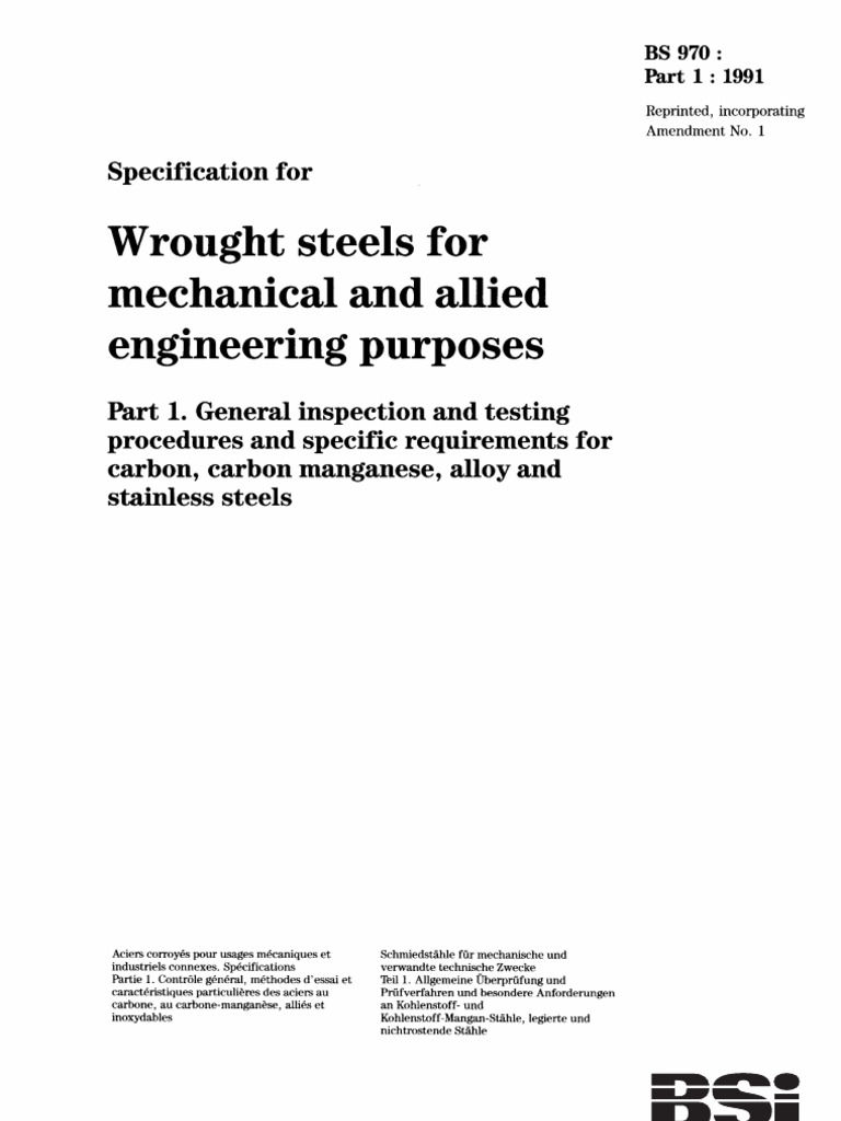 BS 970-1-1991 | PDF