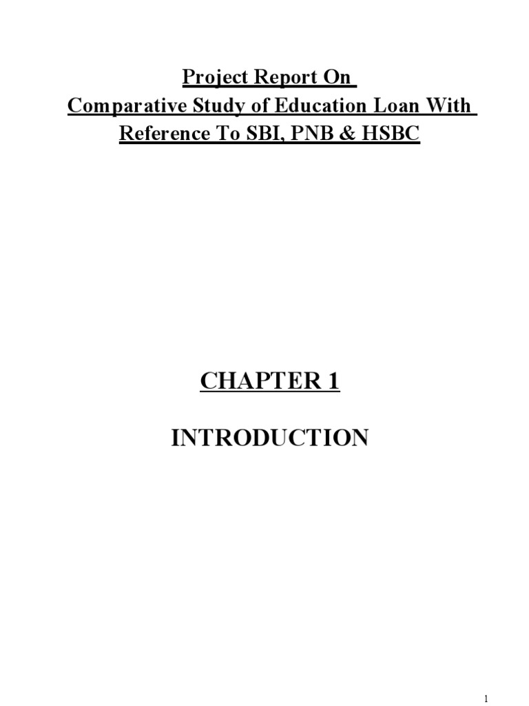 Education Loan With Reference To SBI, PNB & HSBC | PDF | Student Loan ...