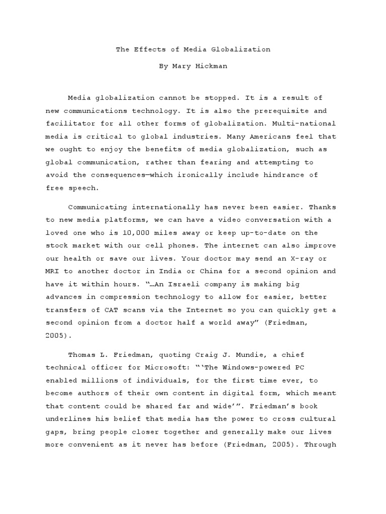 Media Globalization | PDF