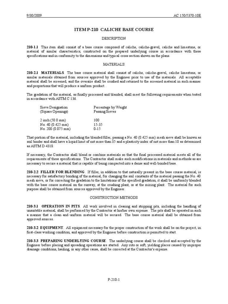 Caliche Base Course | Download Free PDF | Engineering | Nature