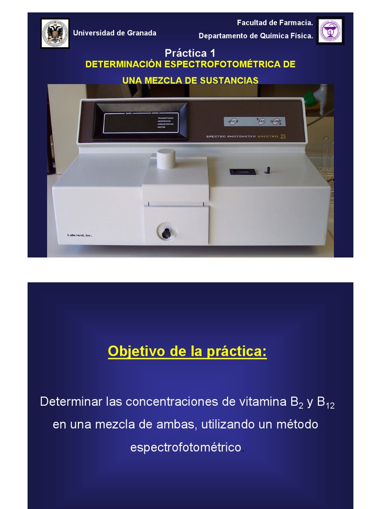 Absorbancia diapos | Espectrofotometría | Física y matemáticas