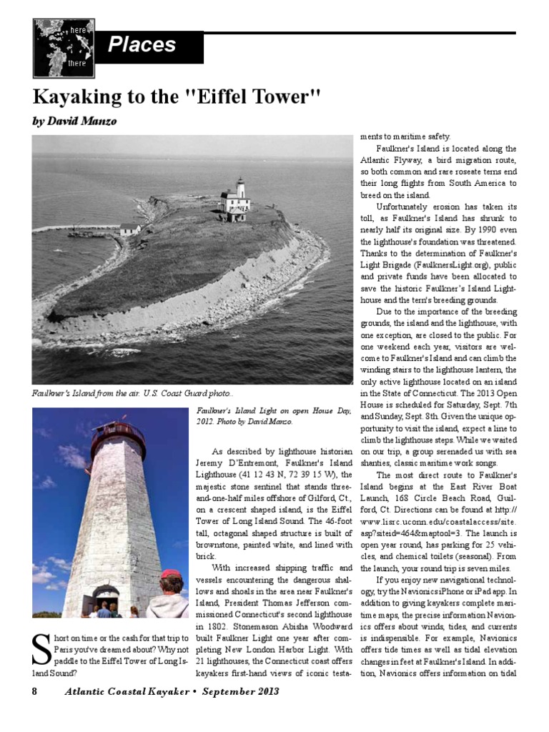 Kayaking to Faulkner's Island Lighthouse | PDF