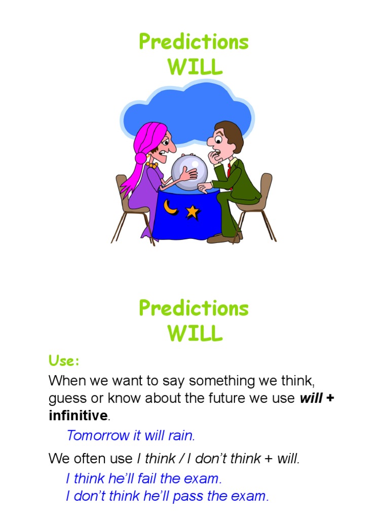 Understanding "Will" for Future Predictions | PDF | Grammar ...
