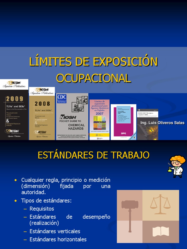 8 0 Limites De Exposicion Ocupacional Contaminación Sustancias Químicas