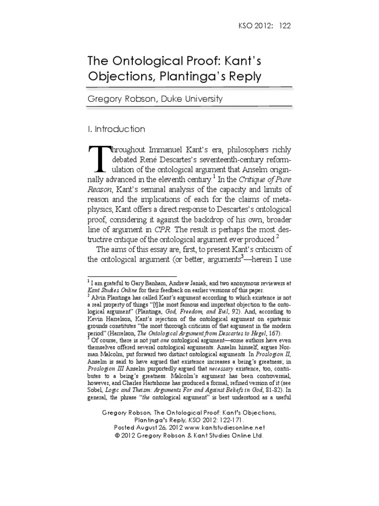 Robson Gregory 00612 | PDF | Existence | Philosophy