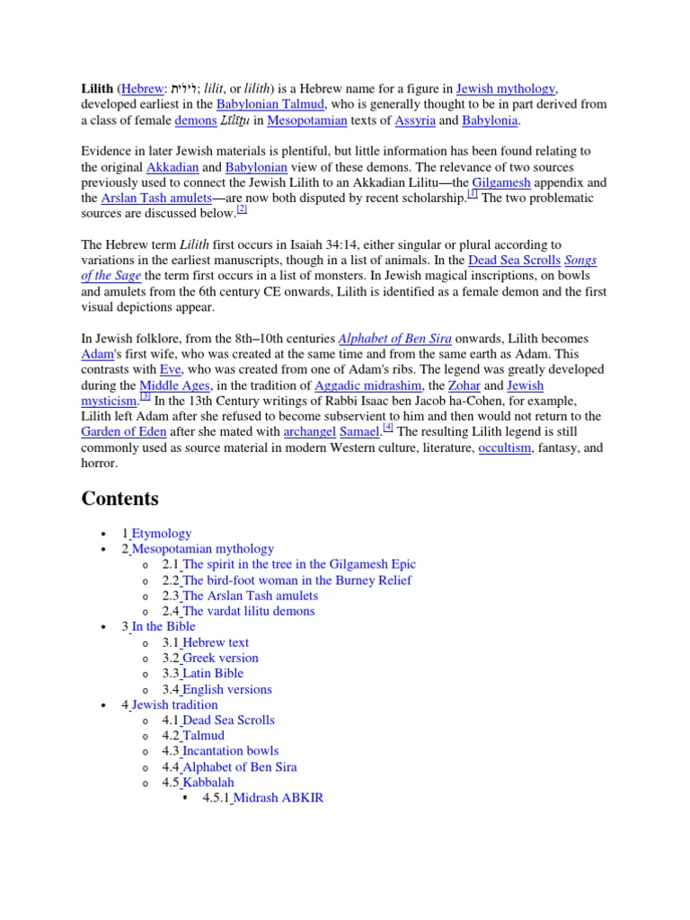 Lilith-The Mercifull Godeess | PDF | Lilith | Religion And Belief