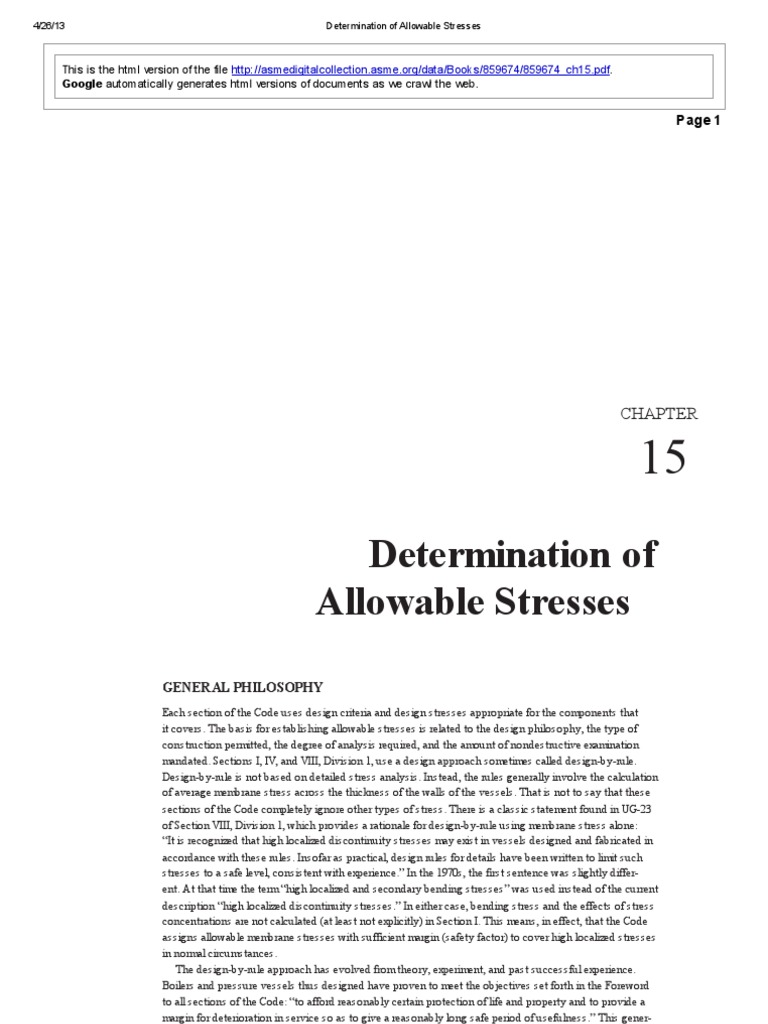 Allowable Stress Determination Guide | PDF | Strength Of Materials ...