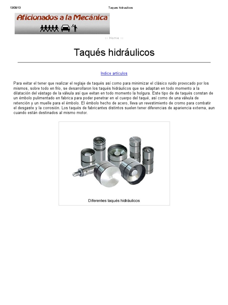 Taques Hidraulicos | PDF | Máquinas | Motores