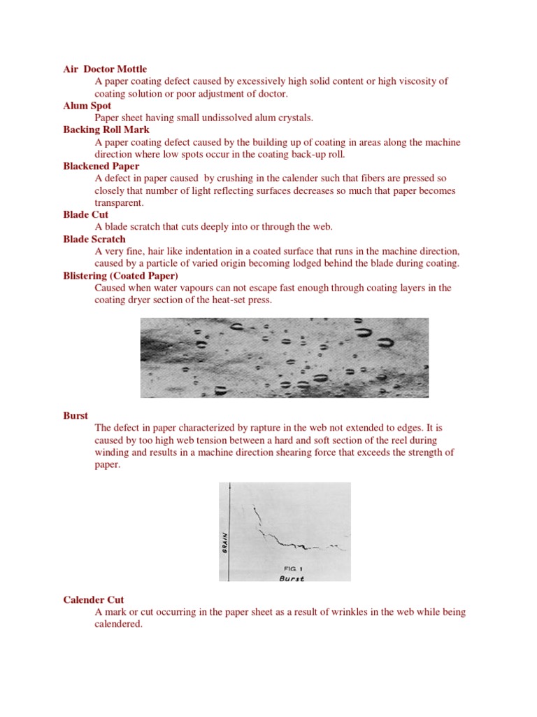 Paper Defects | Paper | Industrial Processes