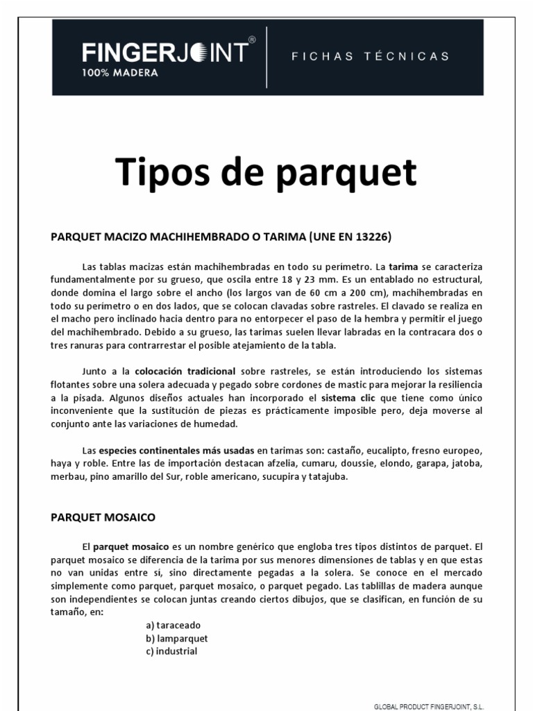 Tipos de Parquet | PDF | Naturaleza