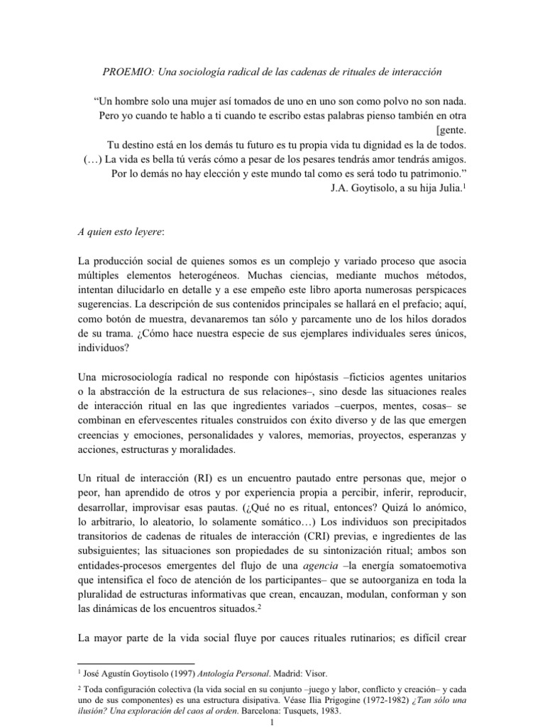 Randall Collins - Una sociología radical de las cadenas de rituales de ...