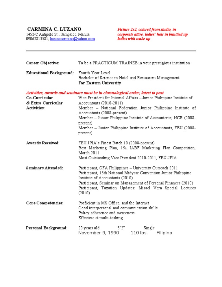 Ojt Resume | PDF
