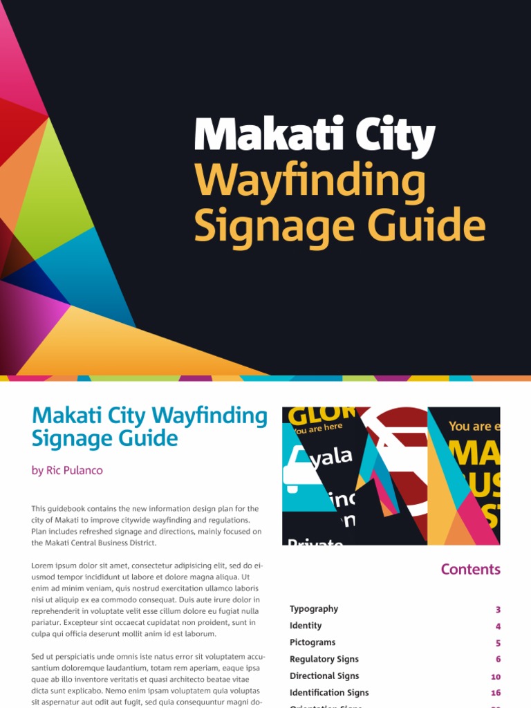 Makati City Wayfinding Signage Guide | PDF