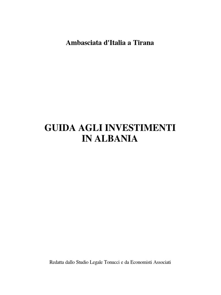 Guida Investimenti in Albania | PDF