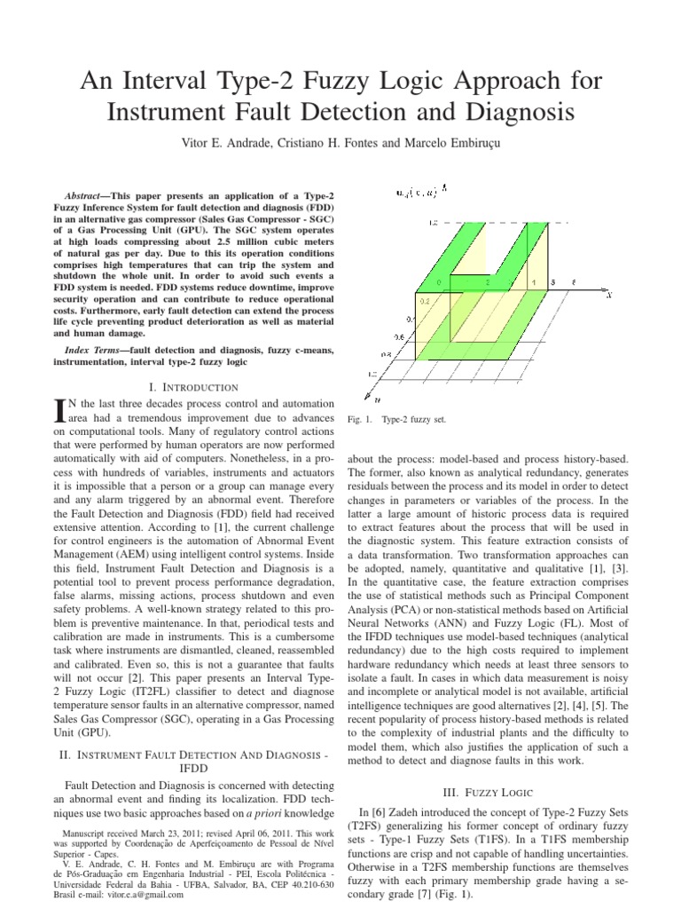An Interval Type-2 Fuzzy Logic Approach For Instrument Fault Detection and Diagnosis | PDF ...