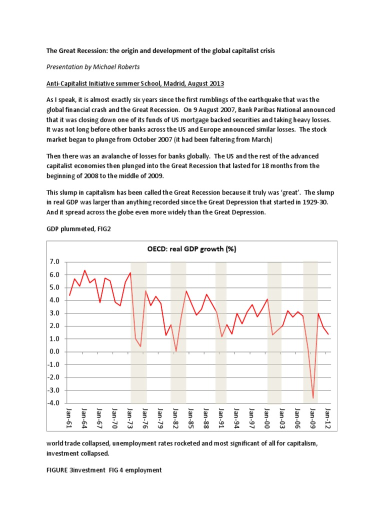 The Great Recession | PDF | Financial Crisis Of 2007–2008 | Recession
