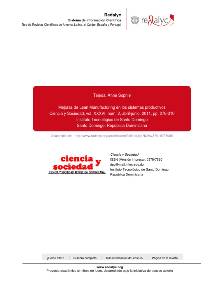 Mejoras de Lean Manufacturing en Los Sistemas Productivos | PDF | Lean Manufacturing | Diseño