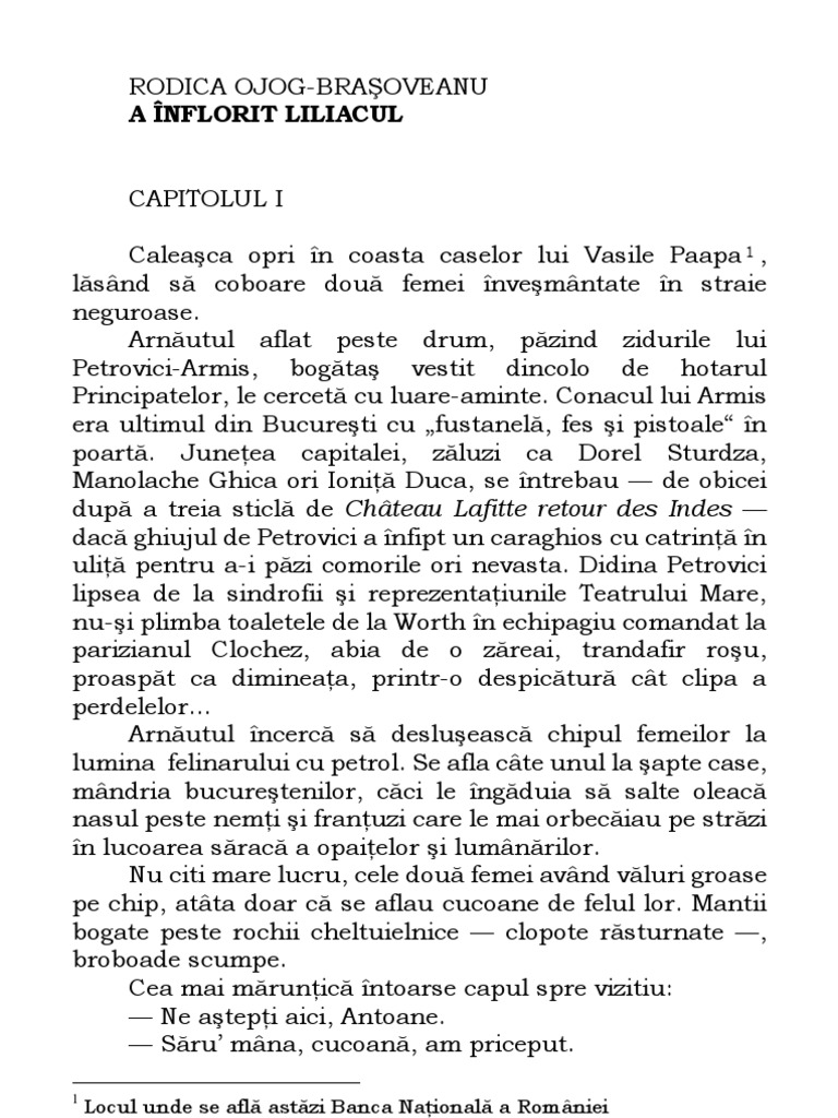A Inflorit Liliacul | PDF