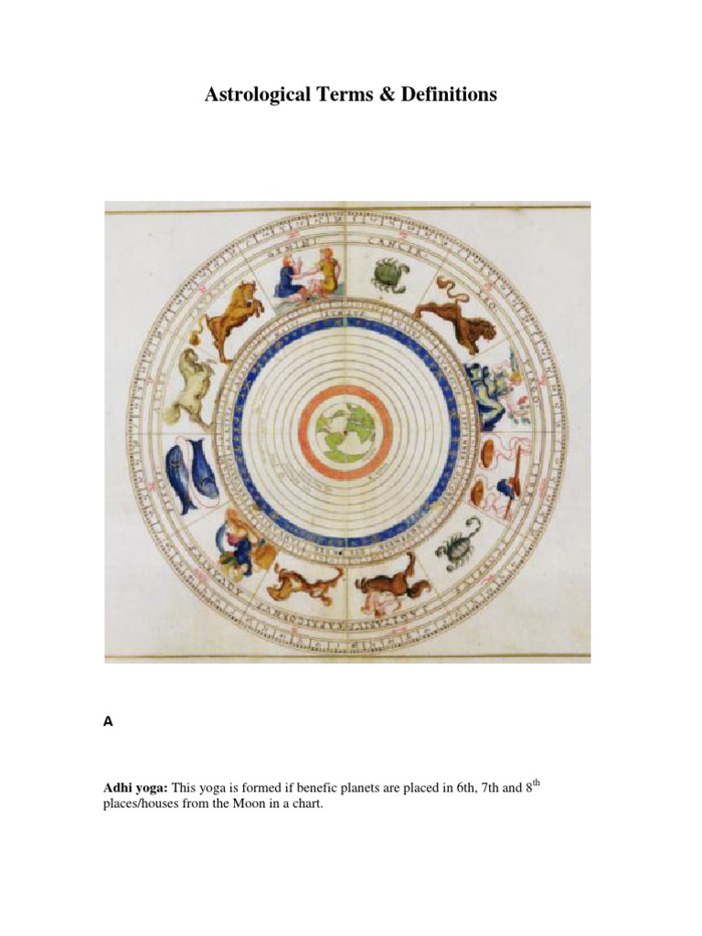 Astrological Terms & Definitions | Download Free PDF | Planets In ...