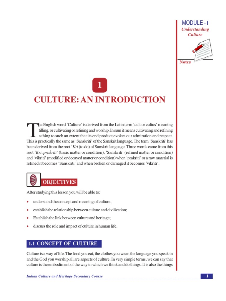 Module 1 Culture | PDF | Traditions | Civilization
