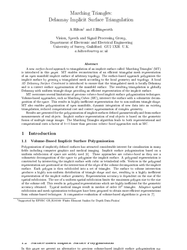 Hilton Marching Triangles | PDF | Manifold | Vertex (Geometry)