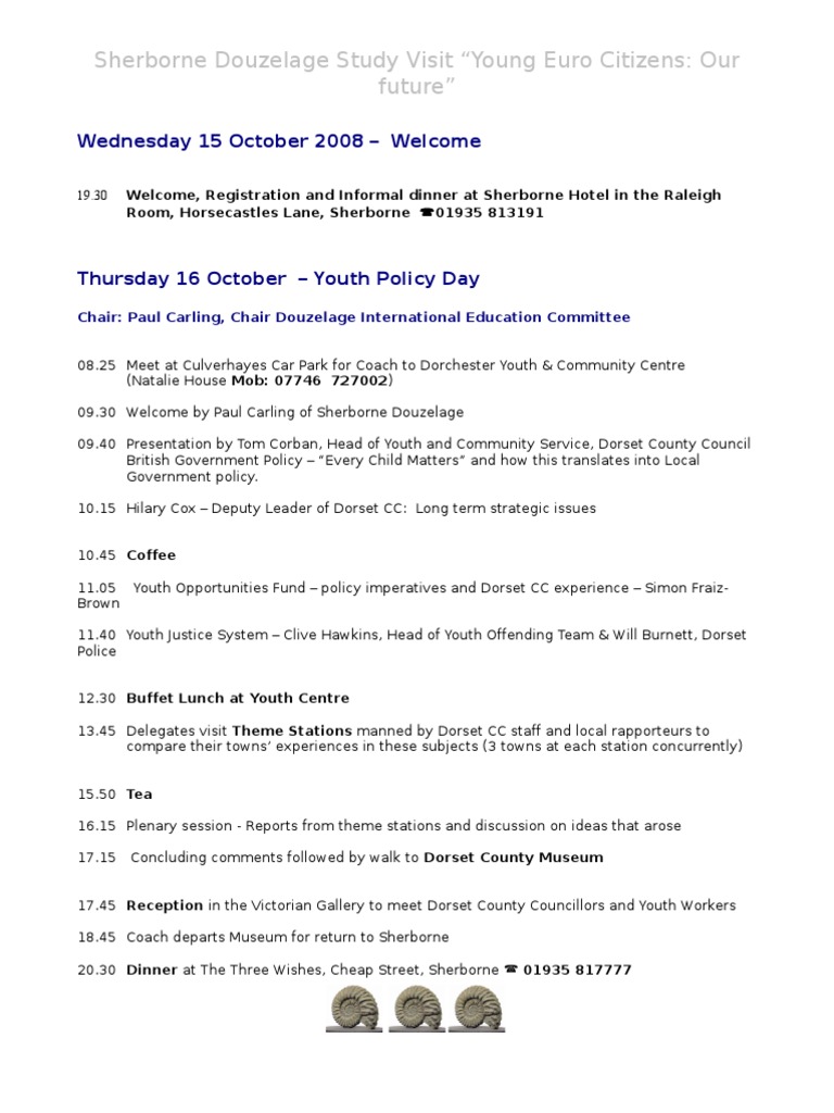 Study Visit Programme | PDF