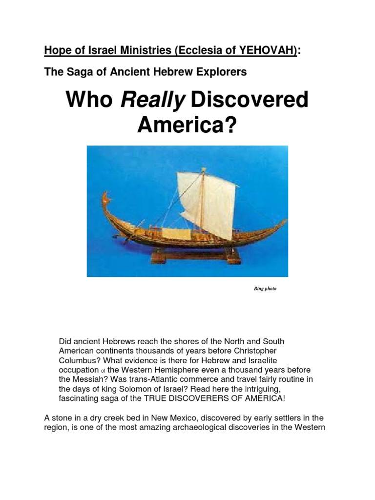 Who Really Discovered America? | PDF | Solomons | Phoenicia