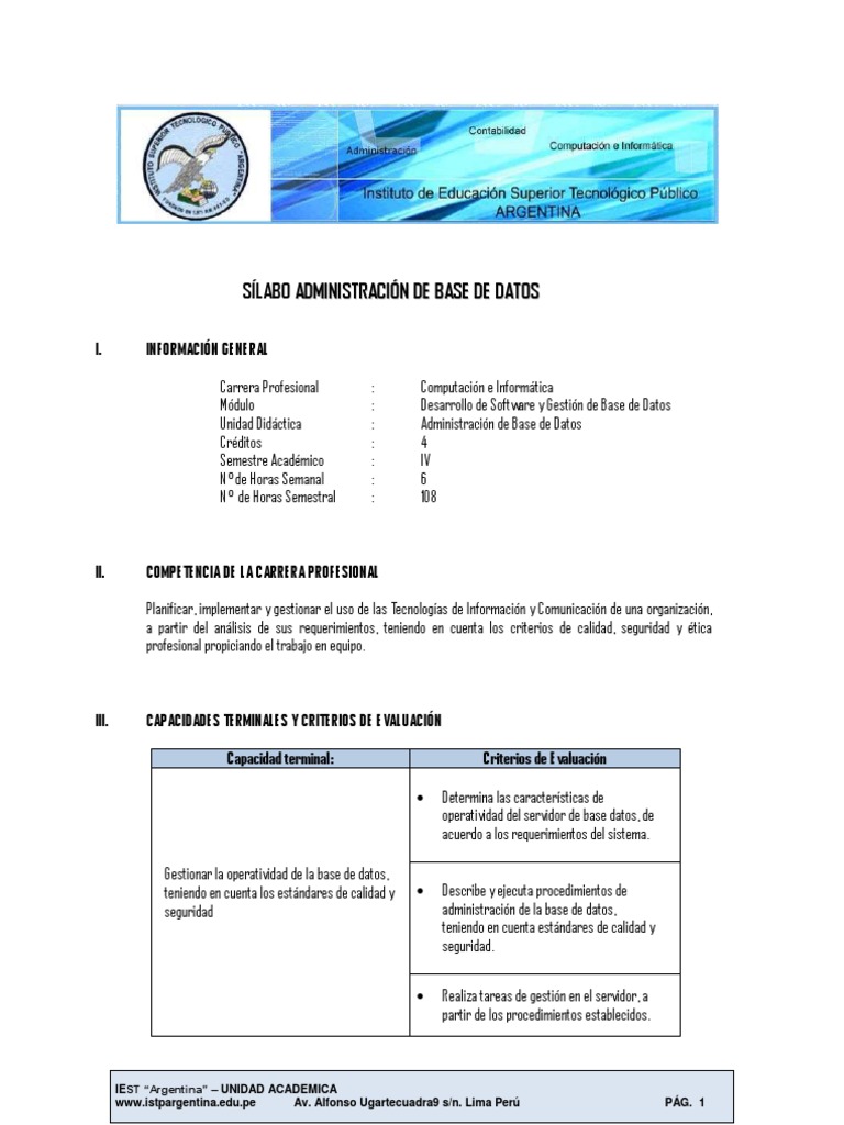 Administracion de Base de Datos | PDF | Servidor SQL de Microsoft ...