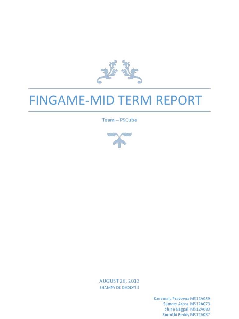 Mid Term Report Fingame | PDF | Capital Budgeting | Share Repurchase