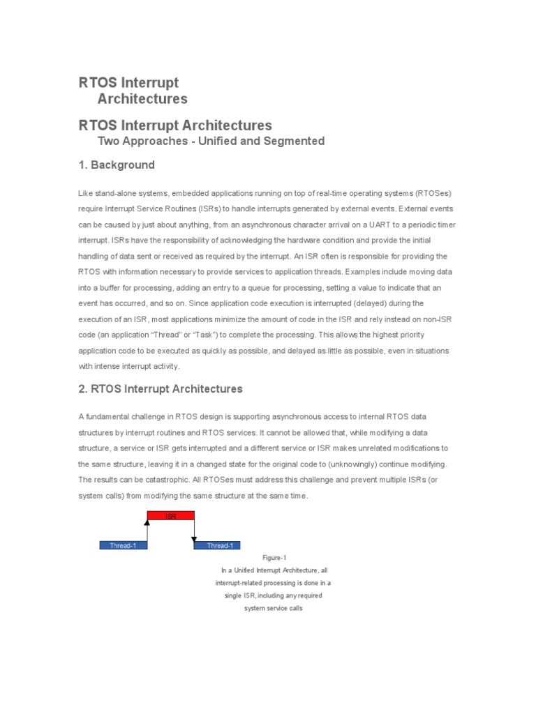 Rtos Interrupt Pdf Thread Computing Computer Architecture 3078