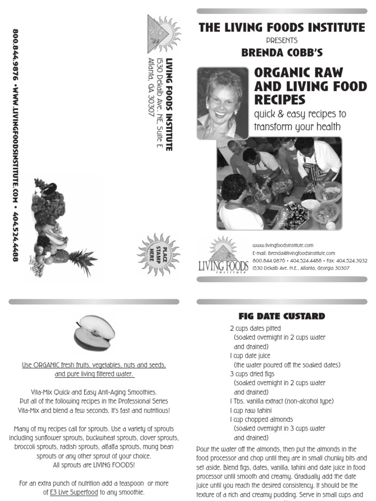 Brenda Cobb Raw Recipes | PDF | Garlic | Celery