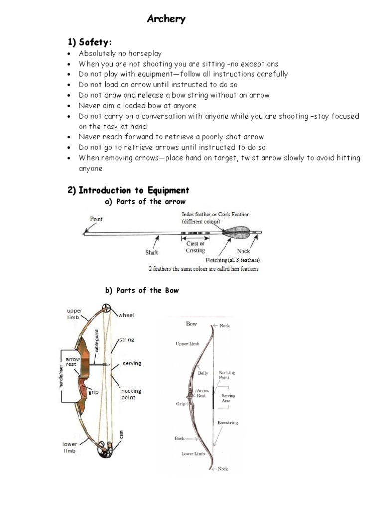 Archery Handout | PDF | Bow And Arrow | Archery